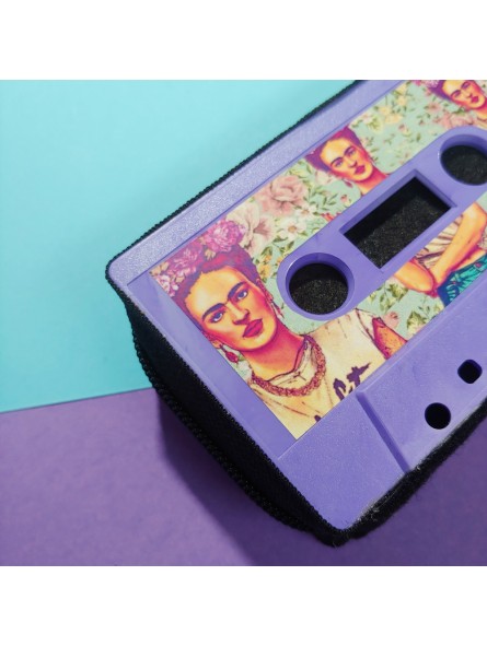 Monedero cartera tarjetero de cinta de cassette antiguas, diseño Frida ...